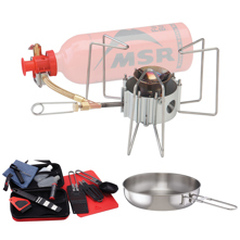 MSR DragonFly Stove with Alpine Fry Pan and Deluxe Kitchen Set
