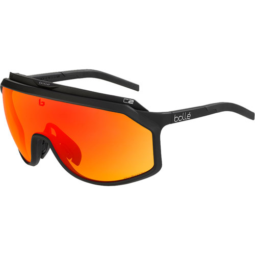 Bolle Chronoshield Sunglasses, Black Matte/Phantom Brown Red 12634