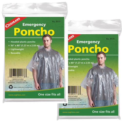 Coghlan's Emergency Hooded Poncho Package - SunnySports