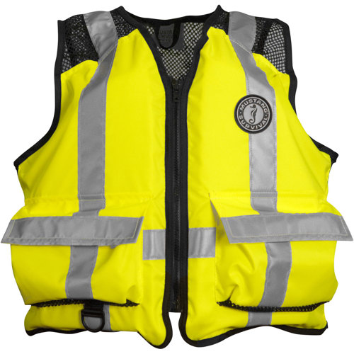 Mustang ANSI Industrial Mesh Life Jacket, Yellow - SunnySports