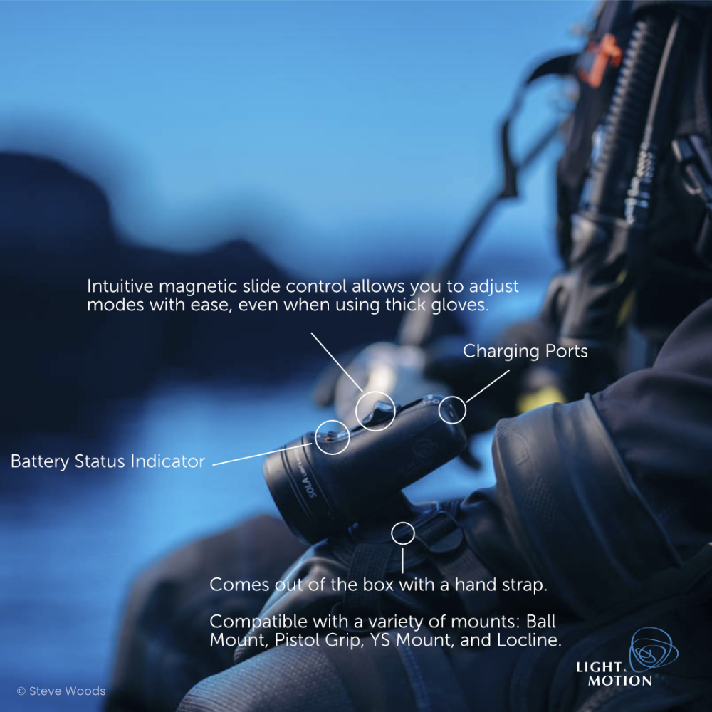 Light & Motion Sola Dive 1200 Lumens Spot/Flood Dive Light